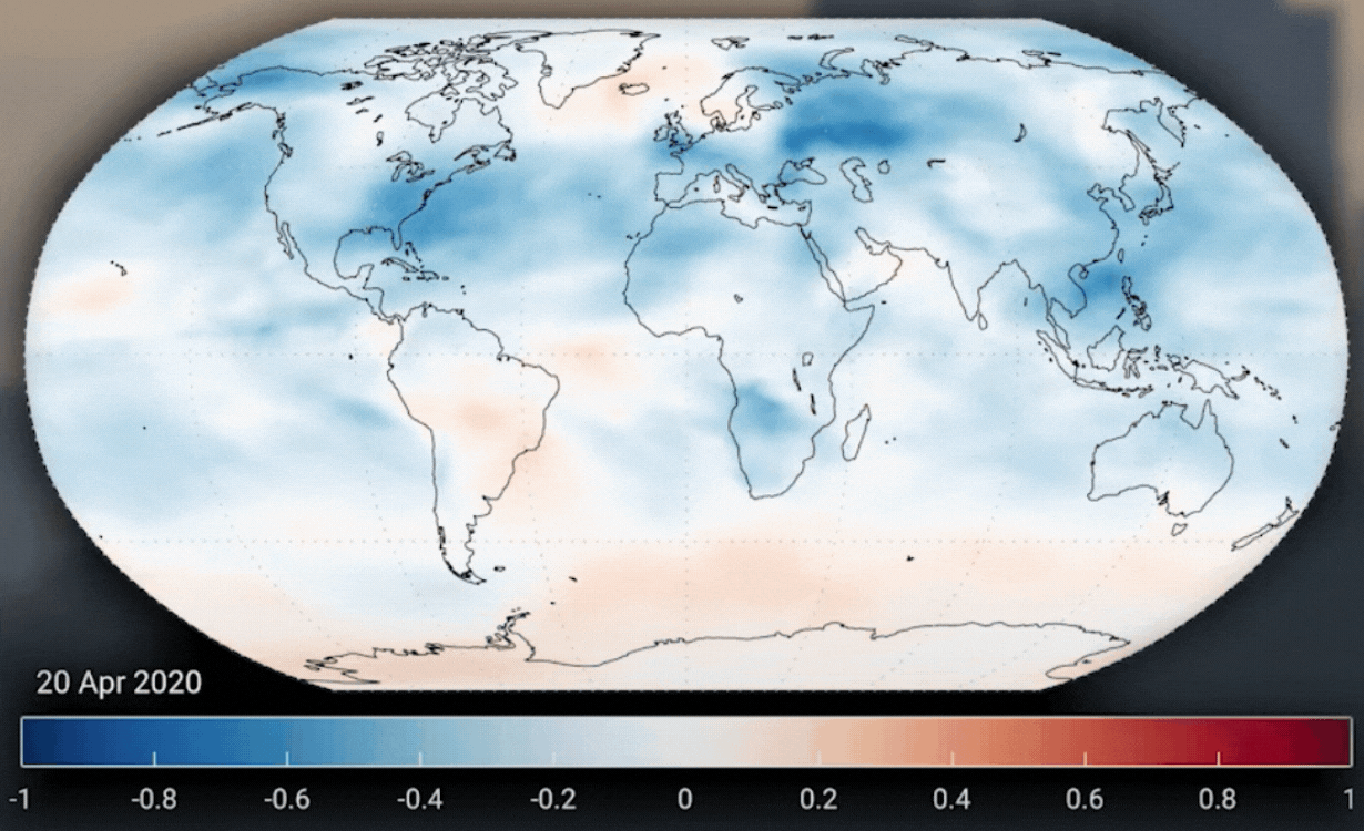 GIF variazione CO2 per Covid 19 | Coelum Astronomia