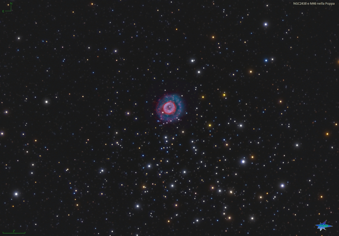 NGC2438 Nebulosa Planetaria In M46 Nella Poppa | Coelum Astronomia