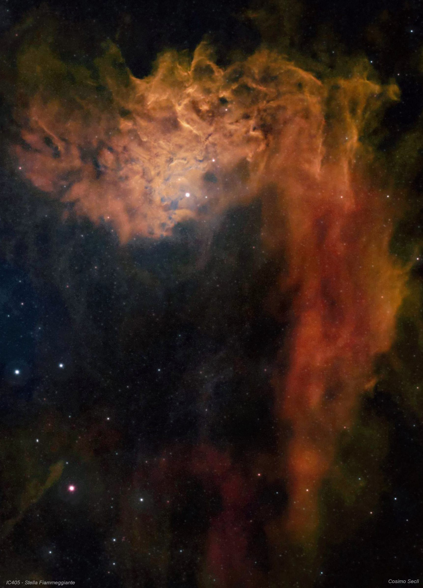 IC 405- Nebulosa Stella Fiammeggiante | Coelum Astronomia