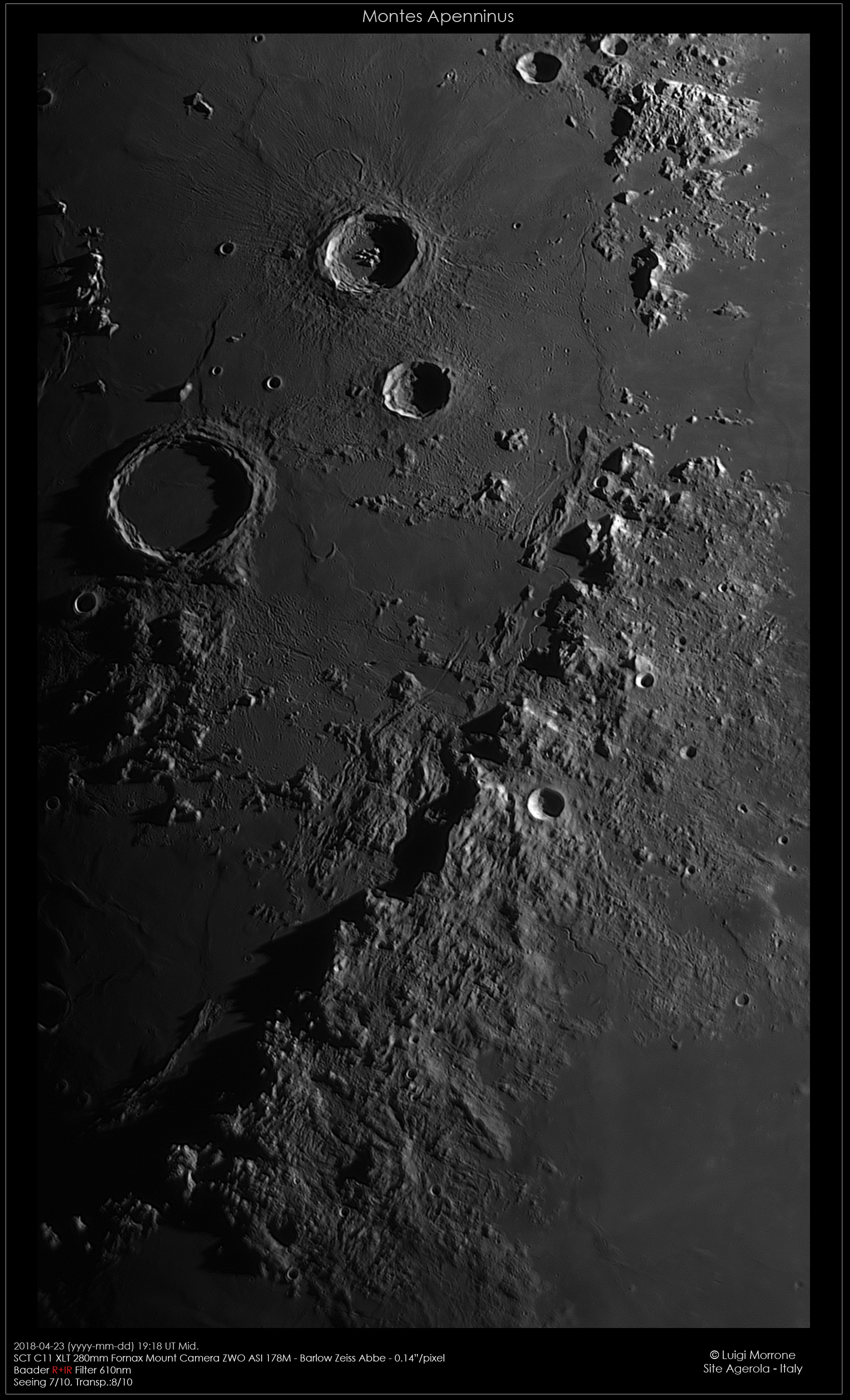 Montes Apenninus - High Resolution | Coelum Astronomia